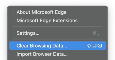 Clear cache on Edge for Mac - MacNative