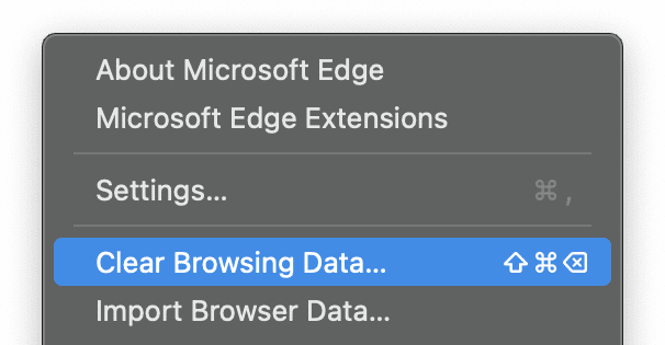 Clear cache on Edge for Mac - MacNative